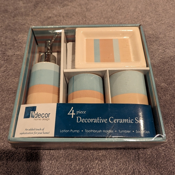 INdecor home decor | Bath | Bathroom Set Soap Dish Lotion Pump Tumbler ...